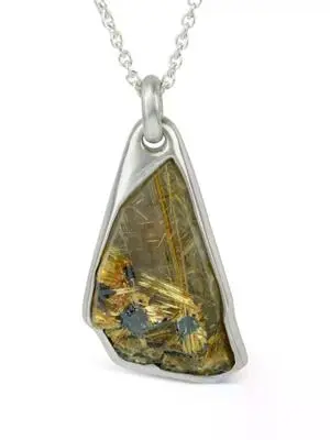 PARTS OF FOUR Sterling Halos Rutilated Quartz Necklace - Silver