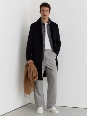 Reiss Black Wash Pants For Men