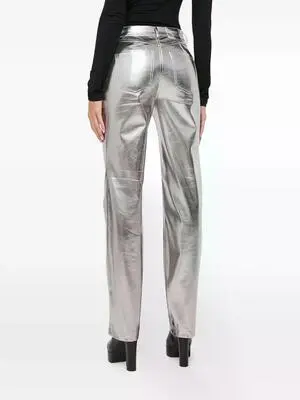 Guess Metallic Effect Straight Leg Trousers