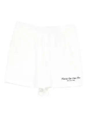 SPORTY & RICH X Hotel Du Cap-eden-roc Embroidered Mini Shorts - White