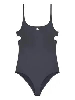 COURREGES Cut-out One Piece Swimsuit - Grey