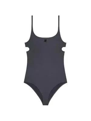 COURREGES Cut-out One Piece Swimsuit - Grey