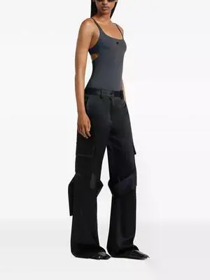 COURREGES Cut-out One Piece Swimsuit - Grey