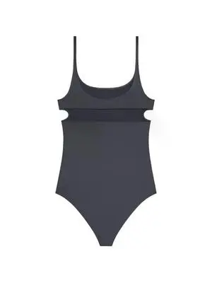 COURREGES Cut-out One Piece Swimsuit - Grey