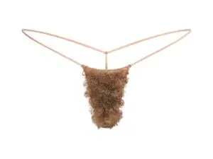 SKIMS Faux Hair Micro String Thong - Sienna Brown Curly