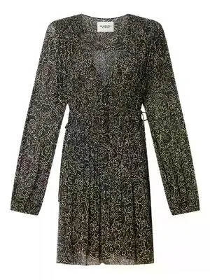 MARANT ETOILE Loriena Floral Mini Dress - Black