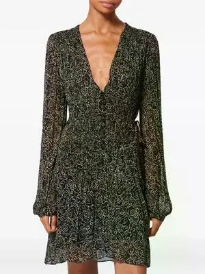 MARANT ETOILE Loriena Floral Mini Dress - Black