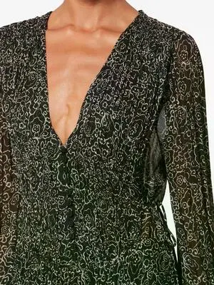 MARANT ETOILE Loriena Floral Mini Dress - Black