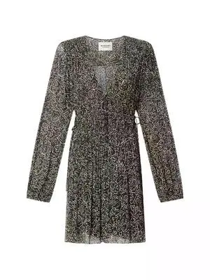 MARANT ETOILE Loriena Floral Mini Dress - Black