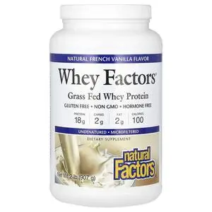 NATURAL FACTORS Whey Factors Protein Powder French Vanilla - One-color