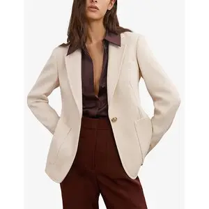 REISS Soren Single-breasted Wool Blazer