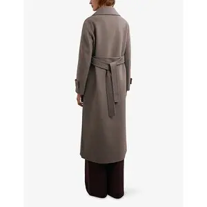 REISS Luna Double-breasted Wool-blend Coat