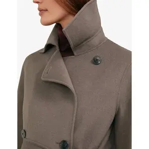 REISS Luna Double-breasted Wool-blend Coat