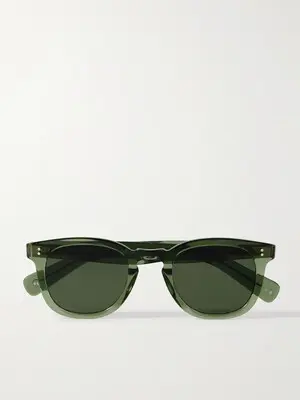 Garrett Leight Kinney Ii Round-frame Sunglasses - Green