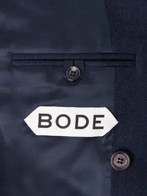 BODE Snowdrop Appliquéd Wool-blend Suit Jacket