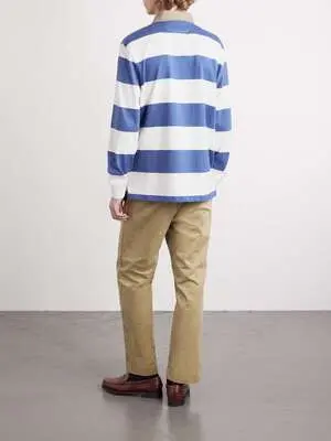 Polo Ralph Lauren Logo-embroidered Striped Cotton-jersey Rugby Shirt