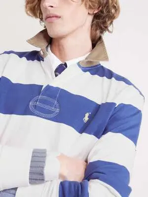 Polo Ralph Lauren Logo-embroidered Striped Cotton-jersey Rugby Shirt