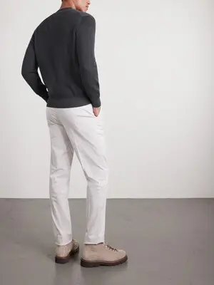 Brunello Cucinelli Ribbed Cotton Zip-up Sweater