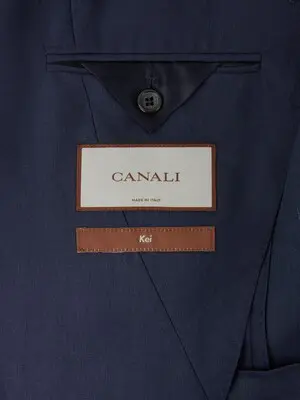 Canali Kei Unstructured Linen And Wool-blend Suit Jacket - Blue