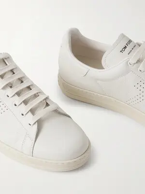 TOM FORD Warwick Full-grain Leather Sneakers - White