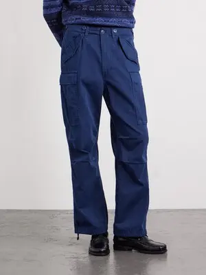 Polo Ralph Lauren Straight-leg Cotton Cargo Trousers - Blue