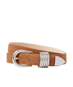 DEHANCHE Hollyhock Suede Waist Belt - Brown