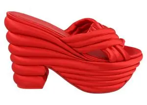 FERRAGAMO Rey Platform Sandals - Red