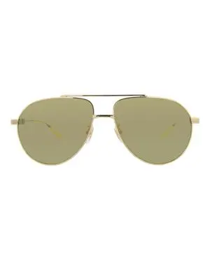 Gucci Aviator Frame Sunglasses - Gold Gold Yellow (gg1311s/30013897/002)