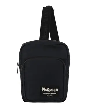 Alexander McQueen Logo Crossbody Camera Bag - Black White