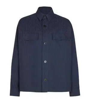 Balmain Cotton Monogram Jacquard Overshirt