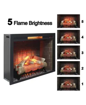 FLYNAMA 33 Inch Infrared Electric Fireplace Insert
