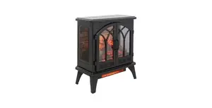 FLYNAMA 24 Inch 3d Flame Electric Infrared Quartz Fireplace Stove With Remote Control - No Color