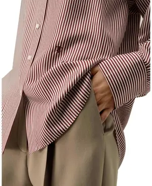 Lilysilk Oversized Striped Shirt