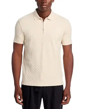 Paul Smith Regular Fit Zip Front Polo Shirt