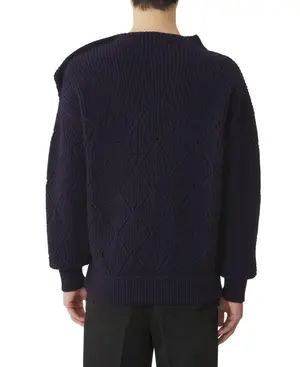 LANVIN Wool Sweater With Diamond Detail - Montana