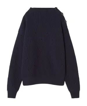 LANVIN Wool Sweater With Diamond Detail - Montana