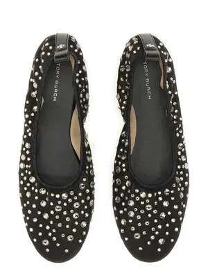 Tory Burch Ballerina With Crystals