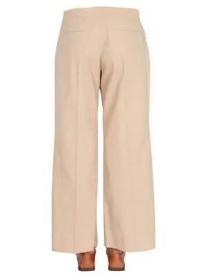 JIL SANDER Wide Leg Trousers - Beige
