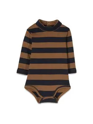 TEDDY & MINOU Striped Cotton-elastane Bodysuit