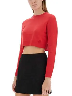 PATOU Cropped Merino Wool Cashmere Shirt