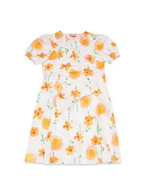 Marni Floral Print Cotton Dress - Multicolour