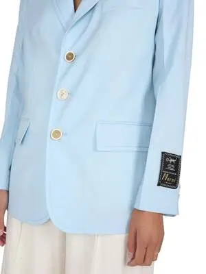 Marni Cool Wool Long Blazer - Azure