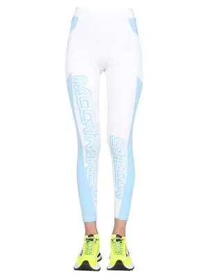 Stella McCartney Leggings With Logo Print - White