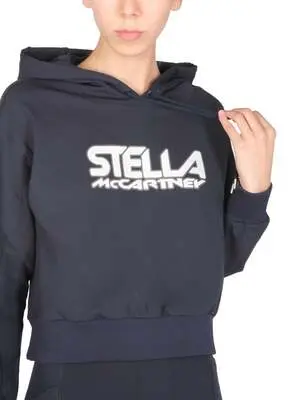 Stella McCartney Scuba Sweatshirt With Logo - Blue