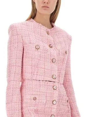 Gcds Cropped Jacket - Pink