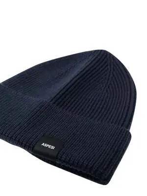 Aspesi Ribbed Beanie - Blue