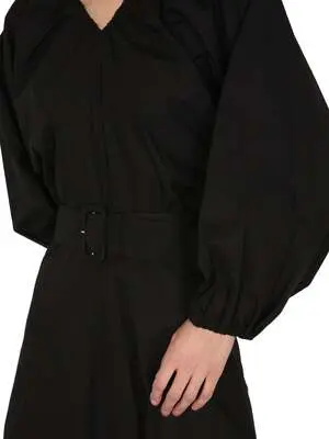PATOU Balloon Sleeves Dress - Black