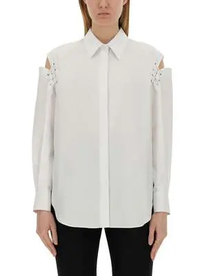 Alexander Mcqueen Cut Out Shirts For Women