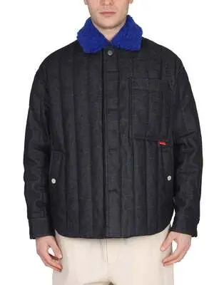 Sunnei Jacket With Faux Fur - Denim