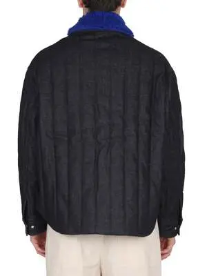 Sunnei Jacket With Faux Fur - Denim
